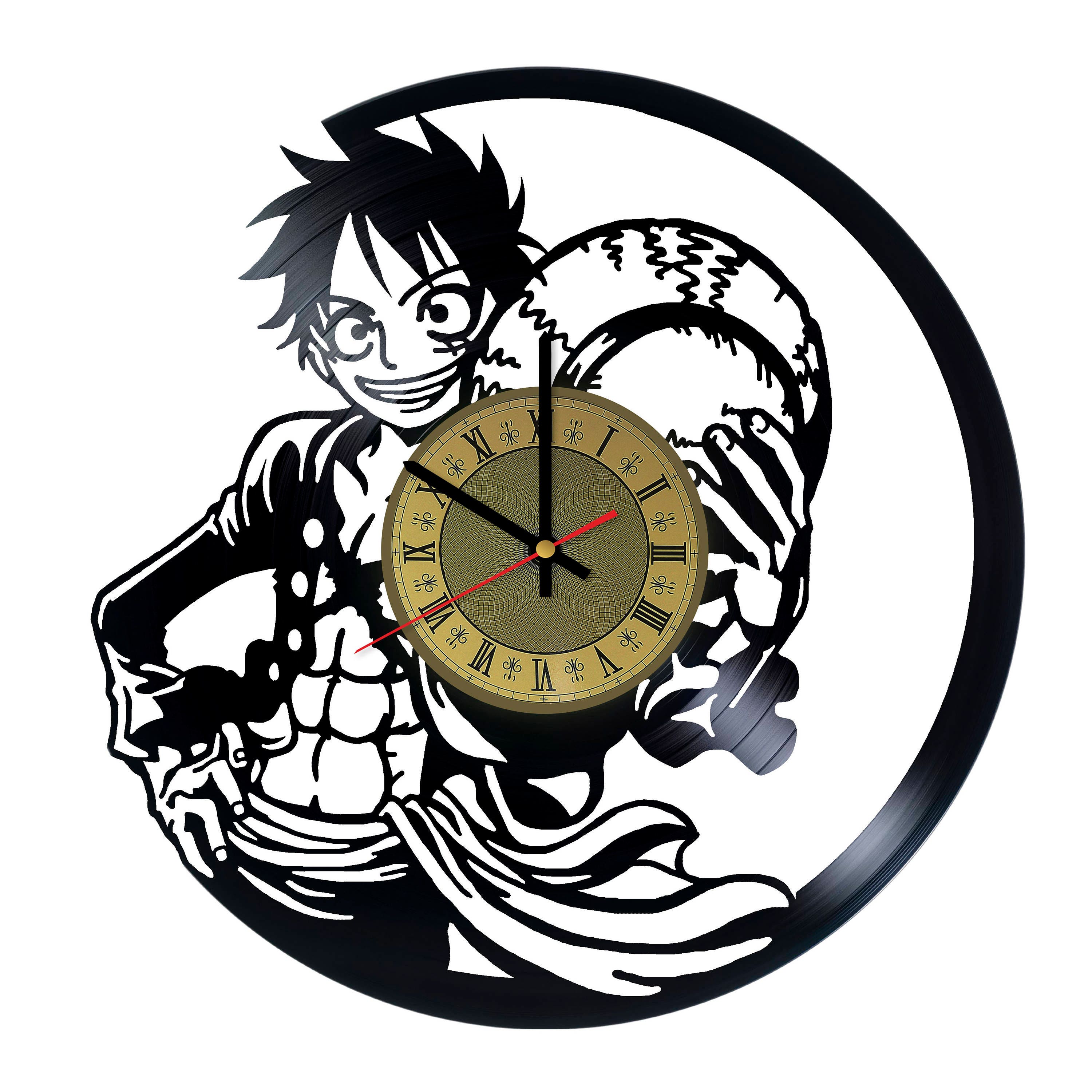 One Piece Anime Japanese Manga vinyl record wall shop clock