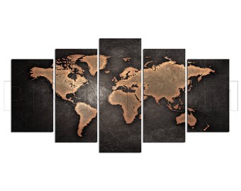 Abstract world map | Etsy