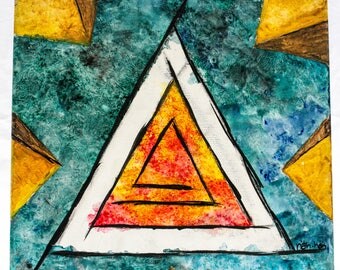 Pyramid painting | Etsy