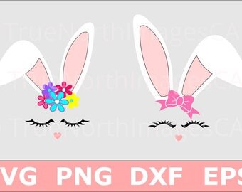 Bunny ears svg | Etsy