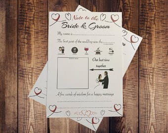 Wedding advice cards | Etsy