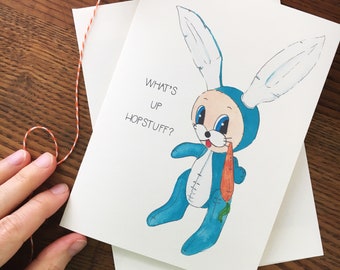 Bunny pun card | Etsy