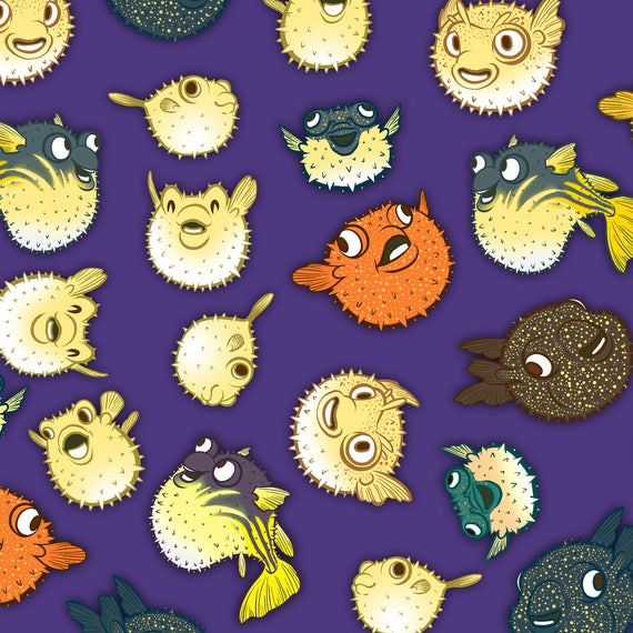 Pufferfish Fabric Pufferfish By Jadegordon Pufferfish