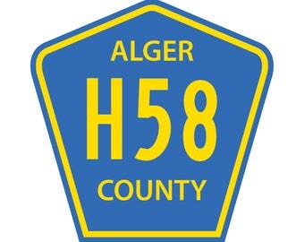 Upper Peninsula silhouette vinyl decal