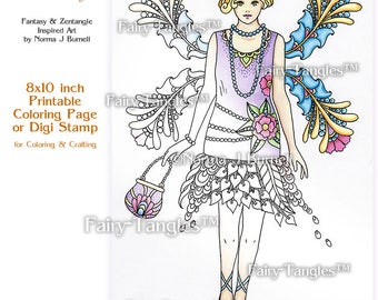 Fairy Tangles™ Coloring Sheets & Digi Digital by FairyTangleArt