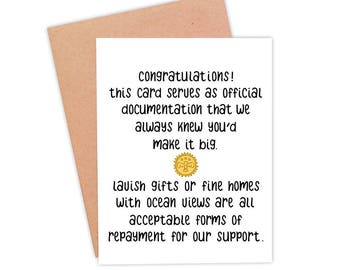Achievement card | Etsy