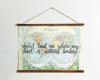 Framed world map | Etsy