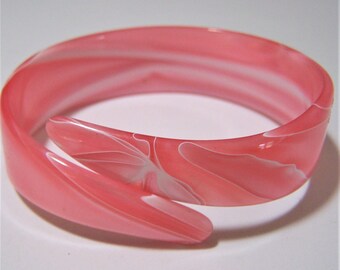 Pink lucite bangle | Etsy