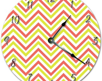 Chevron wall clock | Etsy