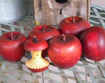 Wooden apples | Etsy