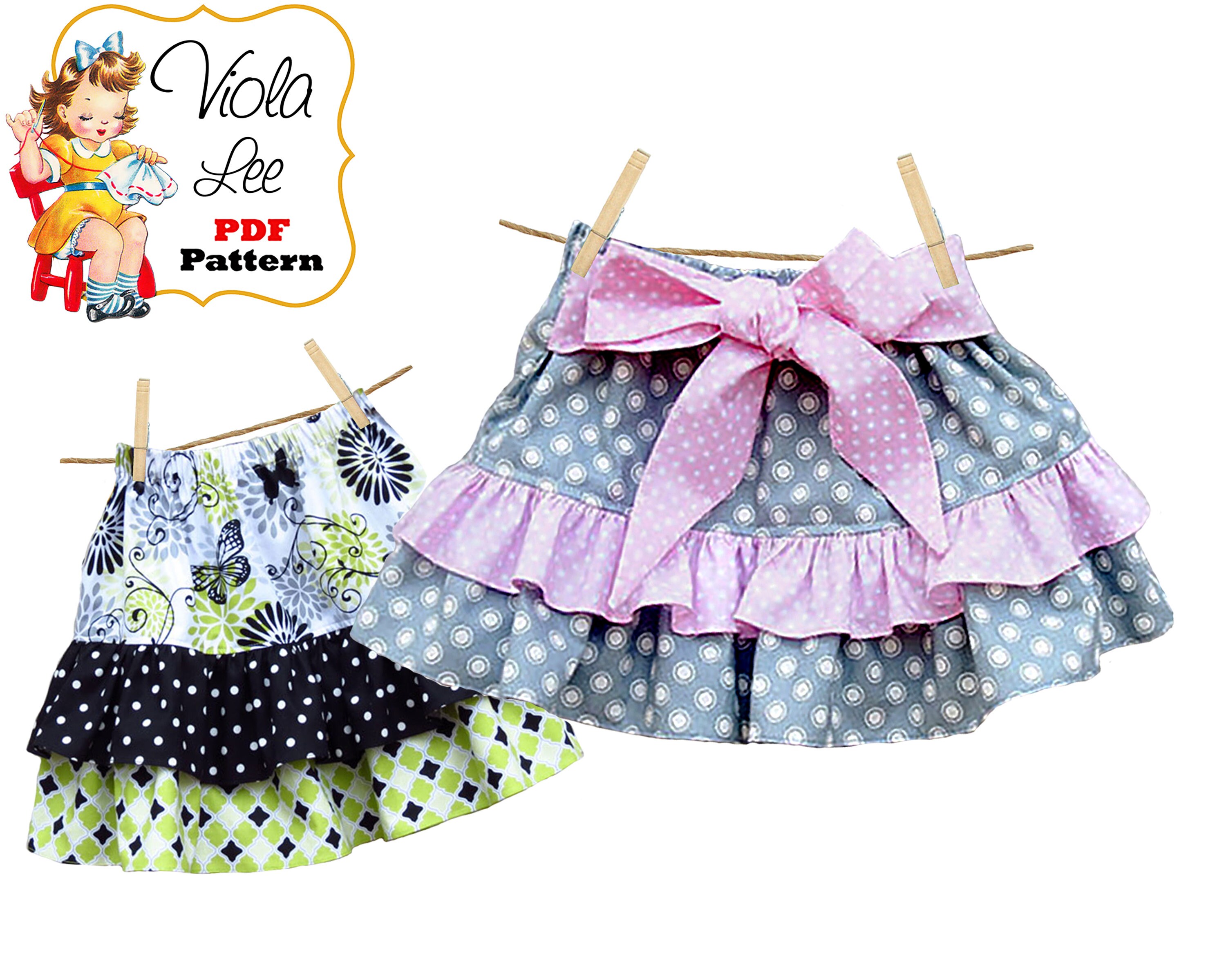 Toddler Skirt Pattern. Girls Skirt Pattern. Baby pdf Sewing