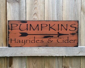 Primitive fall signs | Etsy