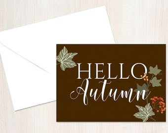 Fall greeting card | Etsy