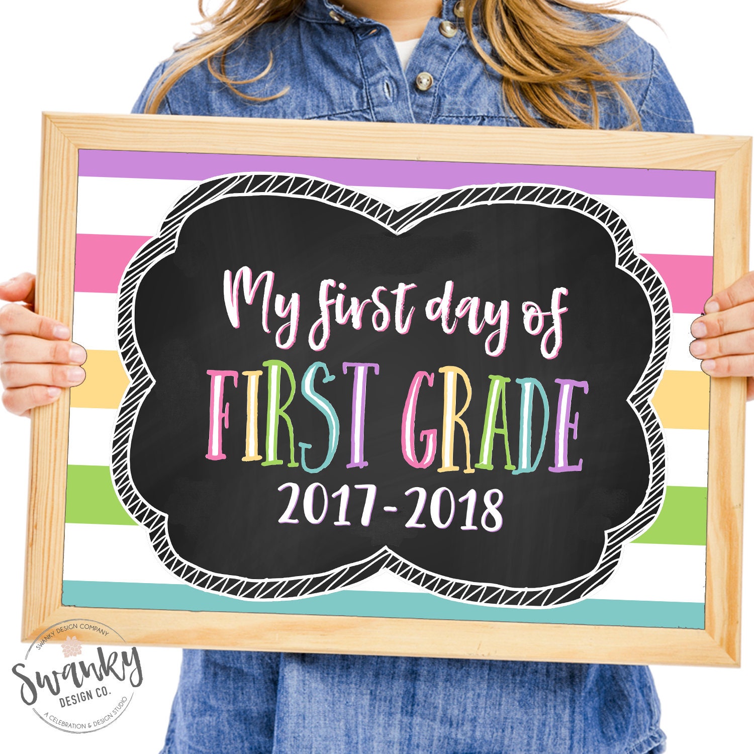 1st Grade School Sign Printable First Day of School Sign