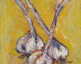 Garlic painting | Etsy