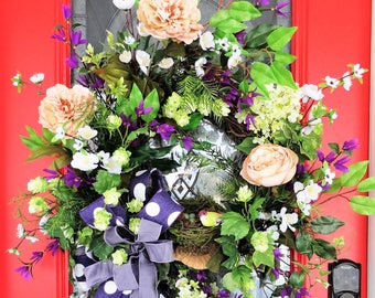 Spring door wreaths | Etsy