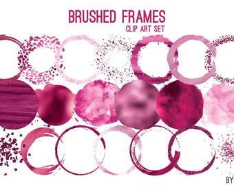 Pink glitter clipart | Etsy