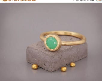Chrysoprase ring | Etsy