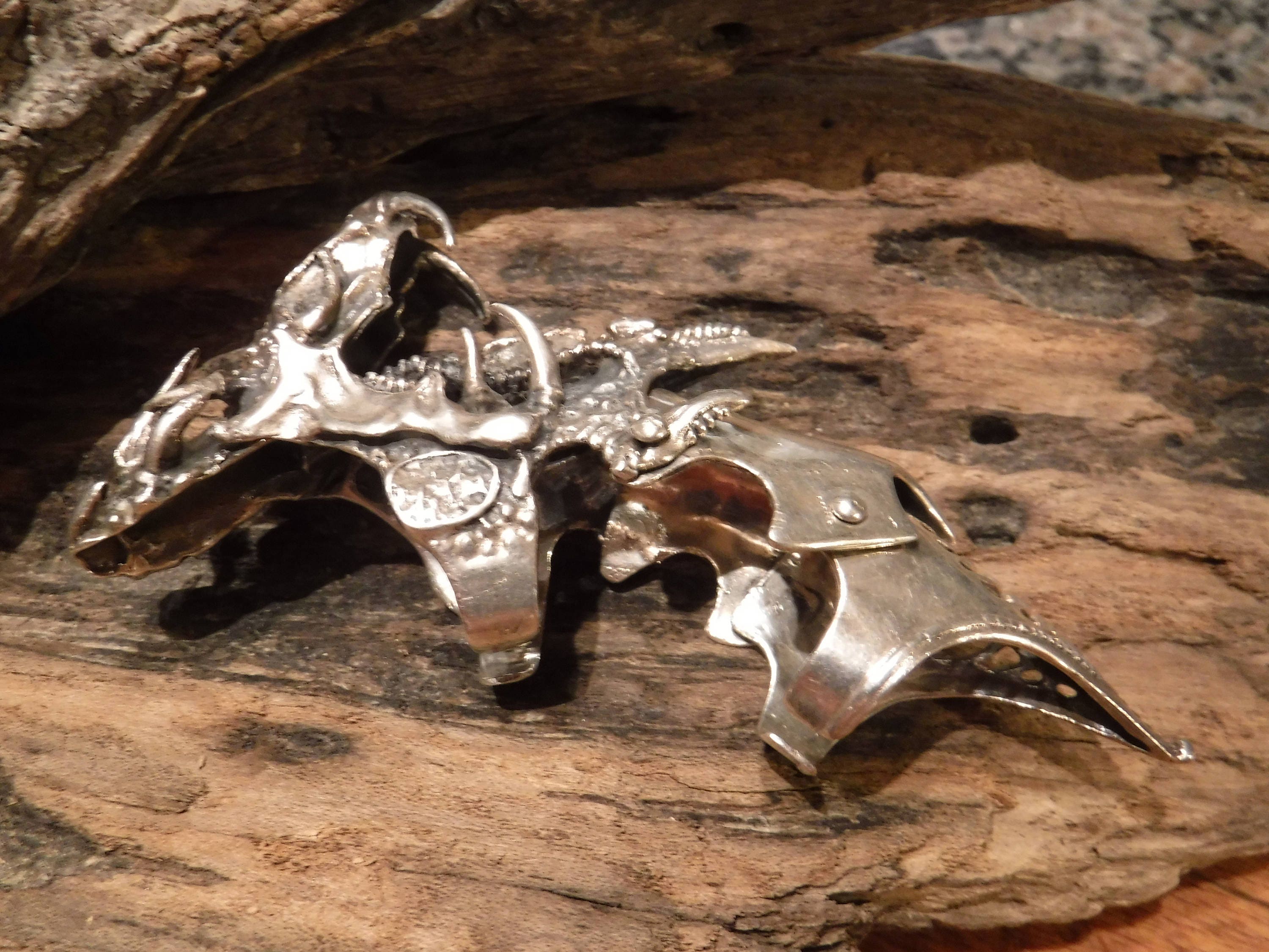 Huge Heavy Silver Claw Ring Full Finger Claw Ring 925 Sterling silver ...