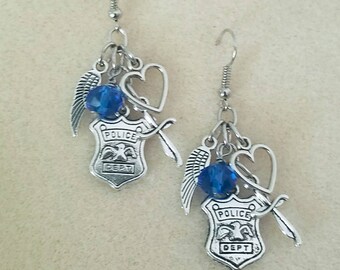 Nassau County Police Charm Fits Pandora Bracelet Sterling