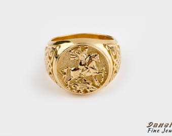 Saint george ring | Etsy