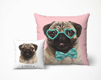 Pug pillow | Etsy