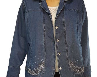 Rhinestone jacket | Etsy