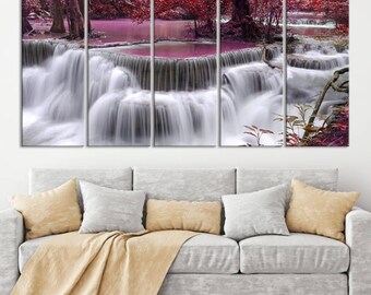 Waterfall wall art | Etsy