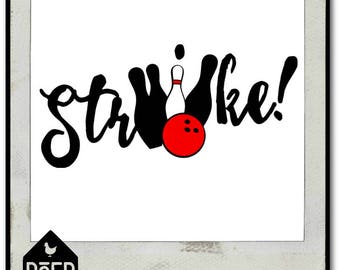 Bowling strike svg | Etsy
