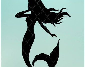 Mermaid silhouette | Etsy