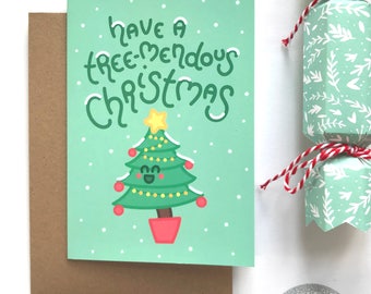 Pun christmas card | Etsy