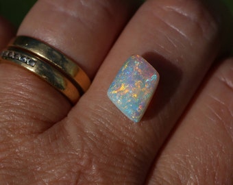 Genuine opal ring | Etsy
