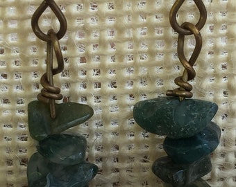 Olive green stone | Etsy