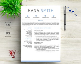 Cv template | Etsy