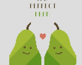 We make a perfect pear: cute cross-stitch pattern