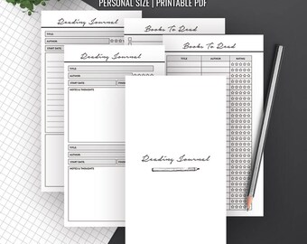 Reading journal | Etsy