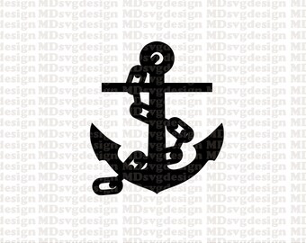 Anchor chain svg | Etsy