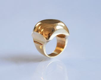 Big gold ring | Etsy