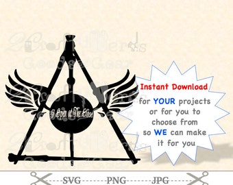 Deathly hallows svg | Etsy