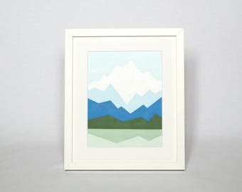 Mountain painting | Etsy