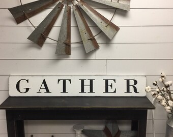 Large gather sign | Etsy
