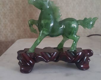 Jade horse figurine | Etsy