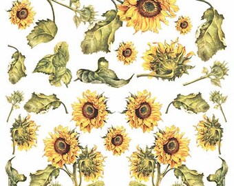 Sunflower decoupage | Etsy