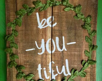 Beyoutiful sign | Etsy