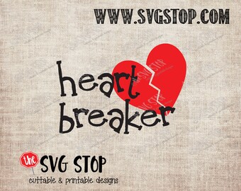 Heart breaker svg | Etsy