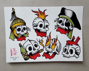 Traditional tattoo flash | Etsy