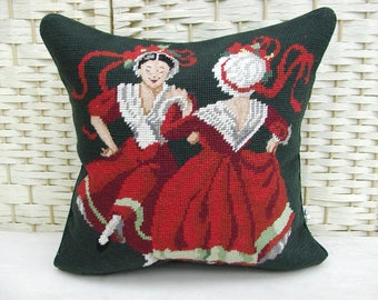 Petit point pillow | Etsy