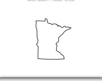 Minnesota outline | Etsy