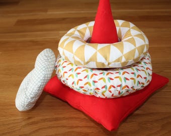 Distressed stacking rings