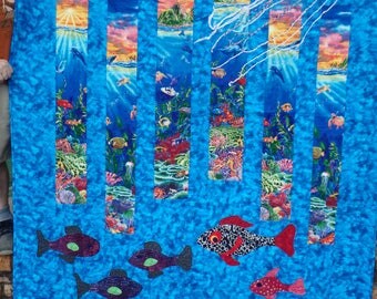 Ocean quilt | Etsy